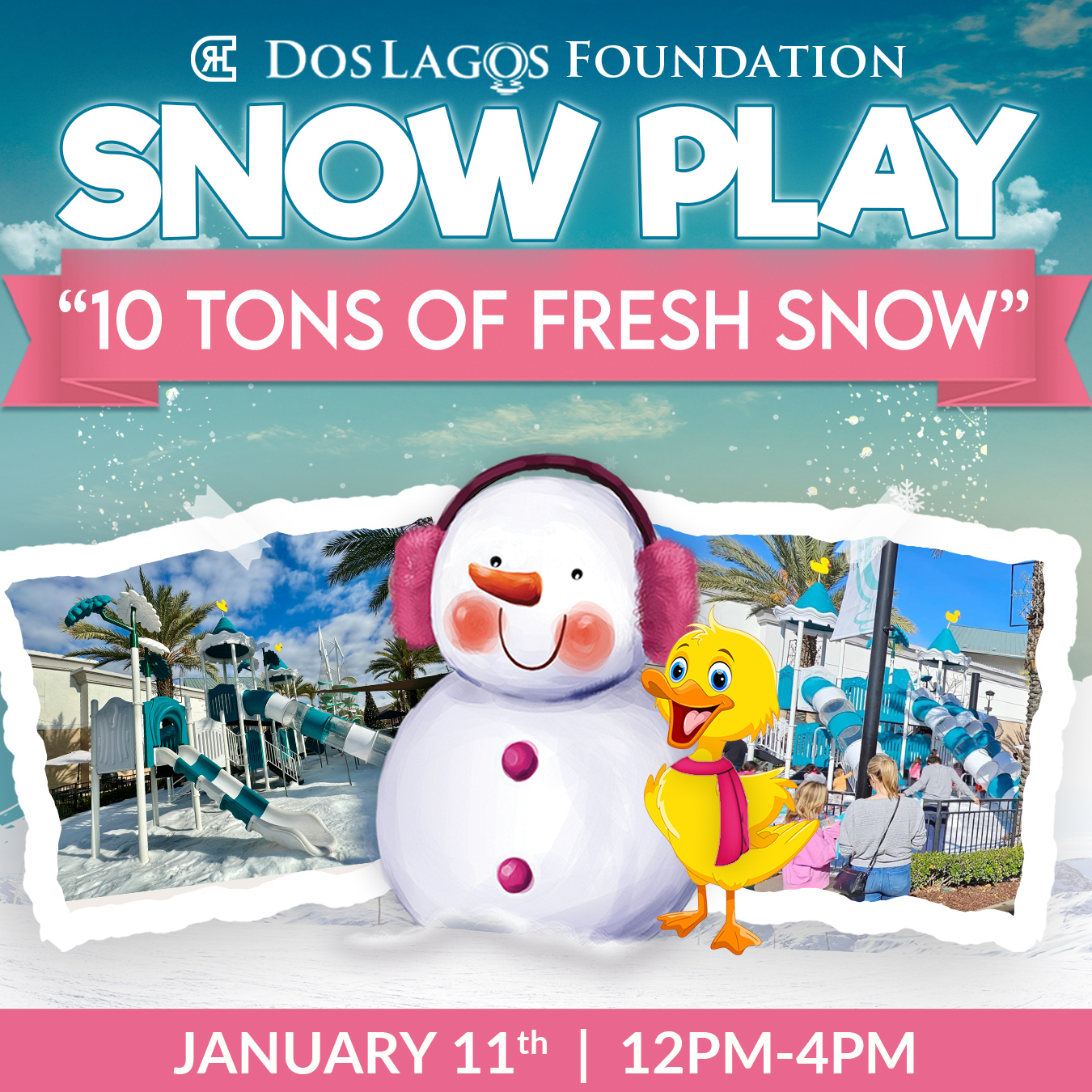 1/11/2025 - Snow Play "10 TONS OF FRESH SNOW" at the Playground | Dos ...